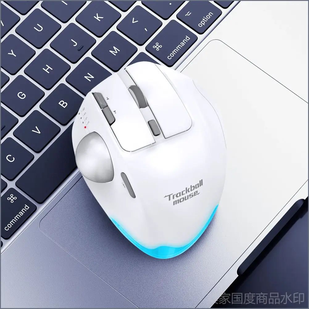 Беспроводная трекбол-мышь с поддержкой Bluetooth и 2,4 ГГц, эргономичная, с перезаряжаемым аккумулятором