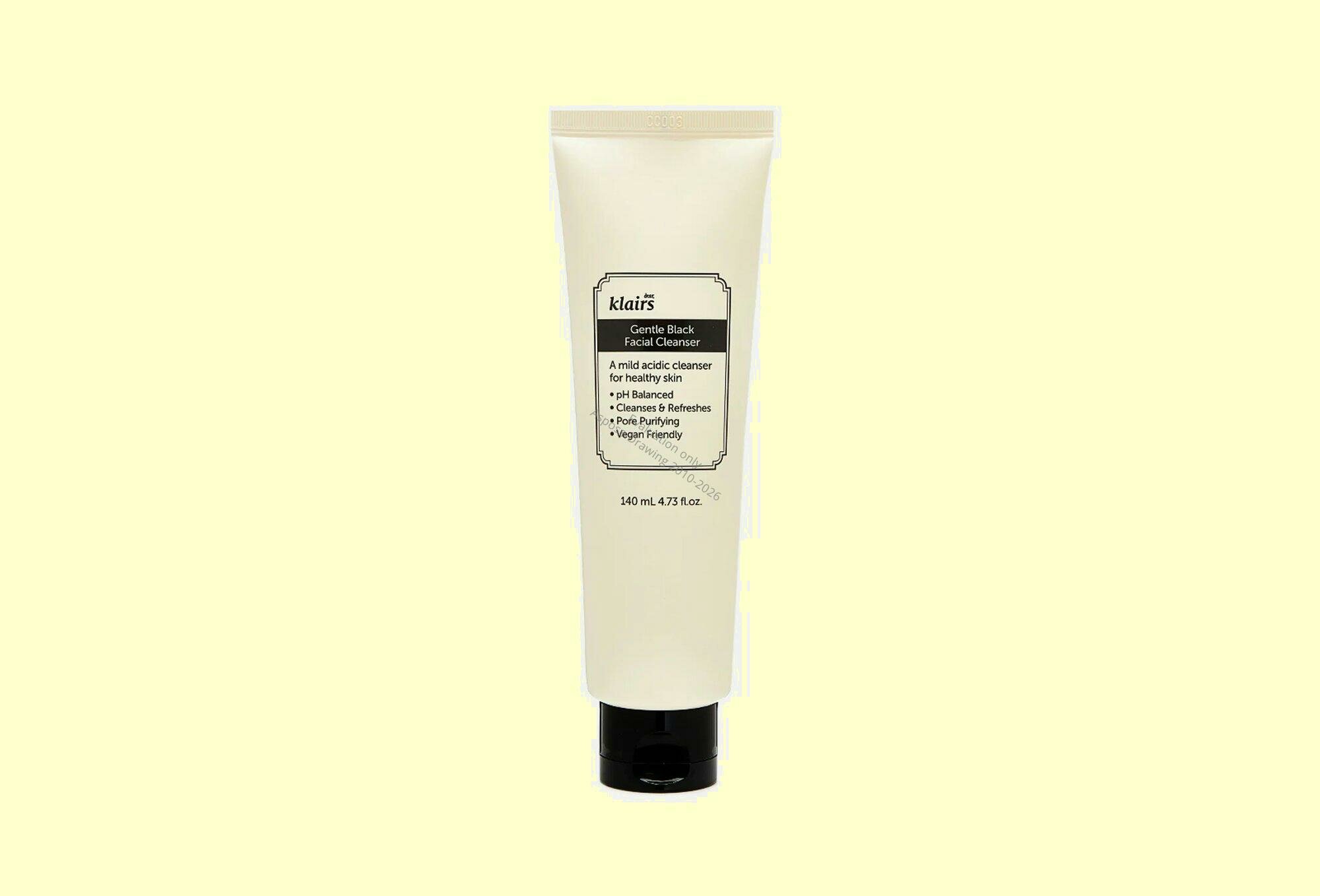 Пенка для лица Dear, Klairs Gentle Black Facial Cleanser, мягкая, для всех типов кожи, 140мл