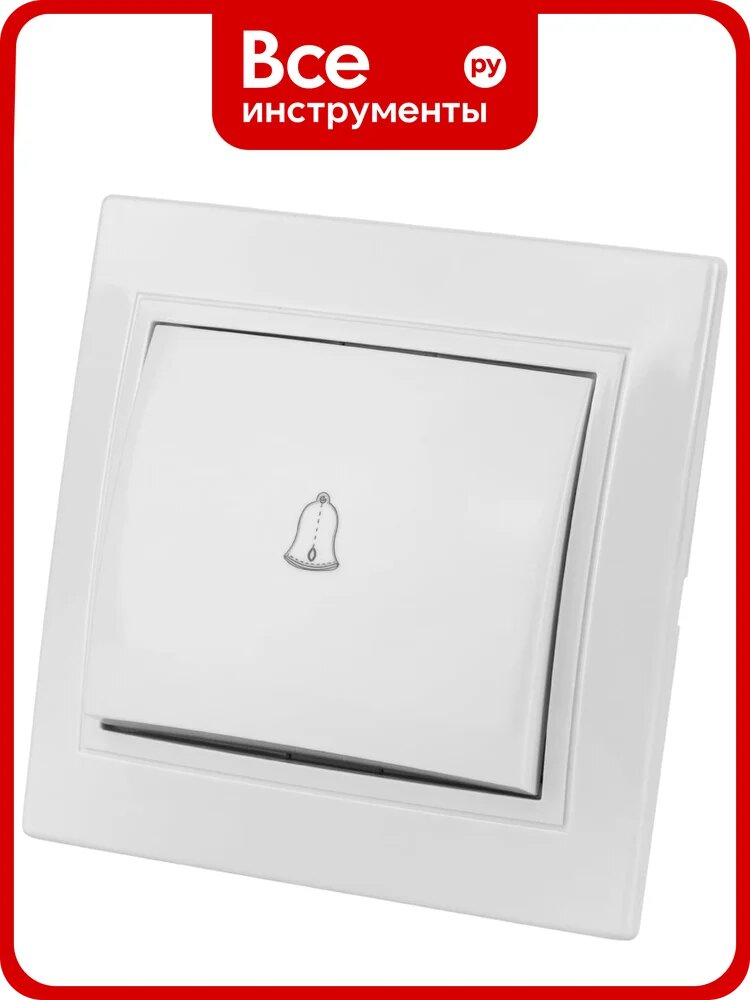 Звонковая кнопка TDM ELECTRIC белая Таймыр SQ1814-0009
