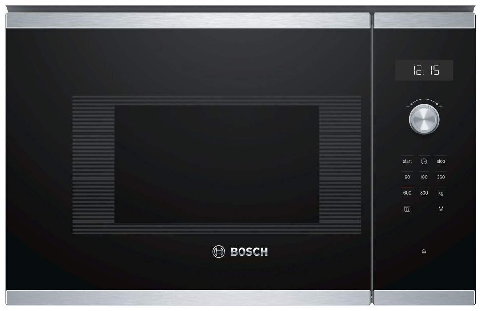 Bosch BFL524MS0 Встраиваемая микроволновая печь, 800 Вт, серебристая