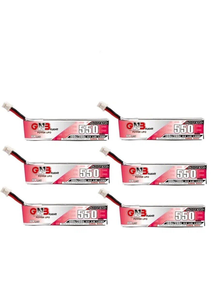 1-10 шт. GNB 550 мАч 3,8 В 100C/200C 1S 4,35 В HV Lipo Батарея с разъемом PH2.0