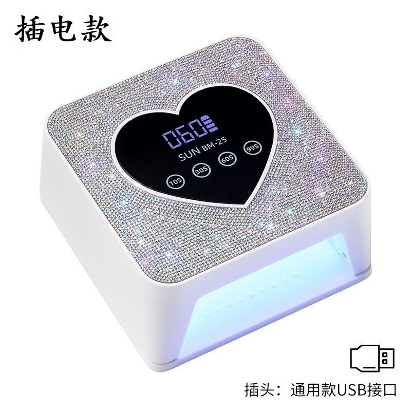 Мини UV LED лампа для ногтей сетевая лампа для сушки лака портативный сухоар с AB стразами USB разъем
