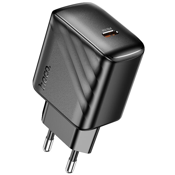 Адаптер питания USB-C 3.0А Hoco CS24A Black зарядка PD25W - черный