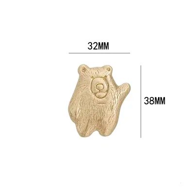 Латунная ручка C-4887-bear-B в форме медведя