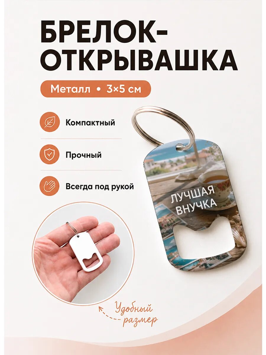 Брелок открывашка "Чай и Морские Открытки"