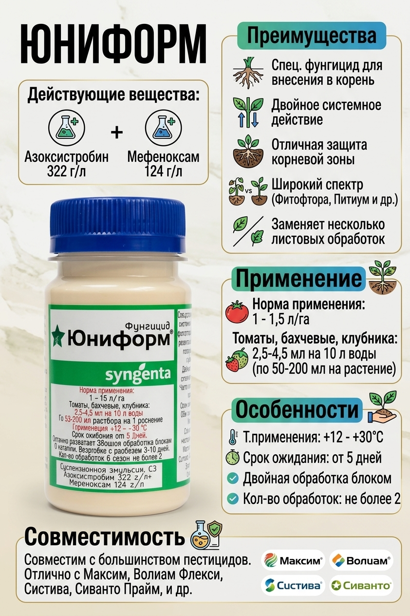 Фунгицид Юниформ 100 мл. Syngenta