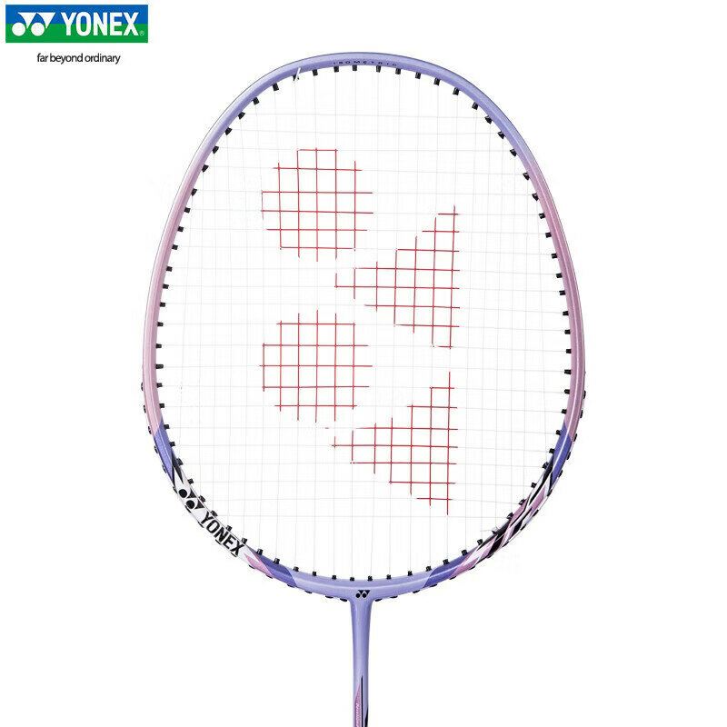 Ракетка для бадминтона YONEX для начинающих углеводородная средняя шейка одиночная модель NR7000I розово-лиловая с