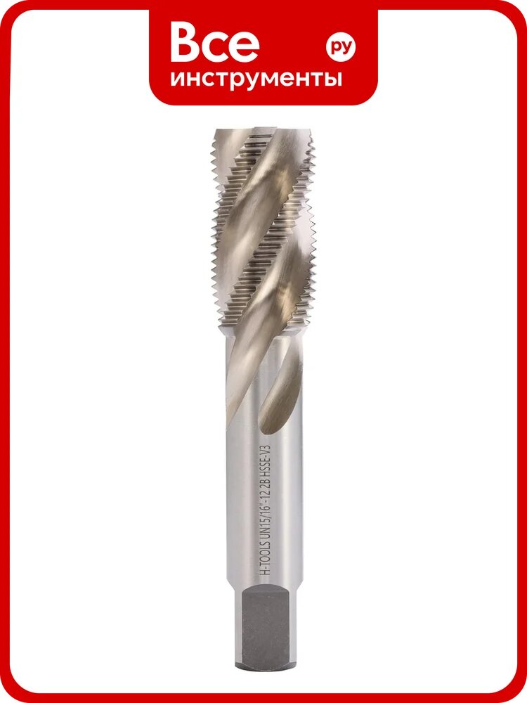 Метчик машинный спиральный H-Tools UN 15/16 -12 ISO529 HSSE C/2-3P R35 2B L-130мм a=14мм 1151612