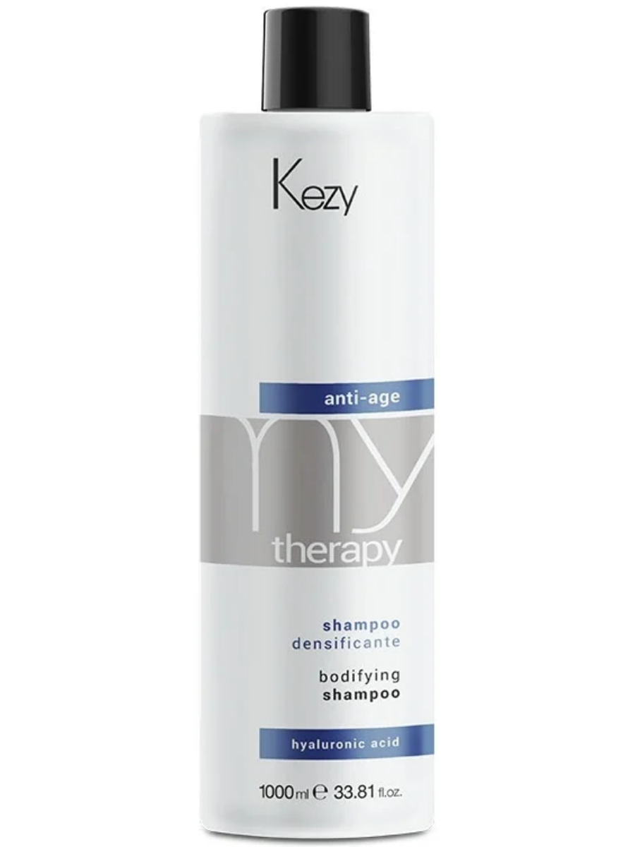 Шампунь KEZY My Therapy Anti-Age Hyaluronic Acid Bodifying для густоты истонченным волосам, 1000 мл