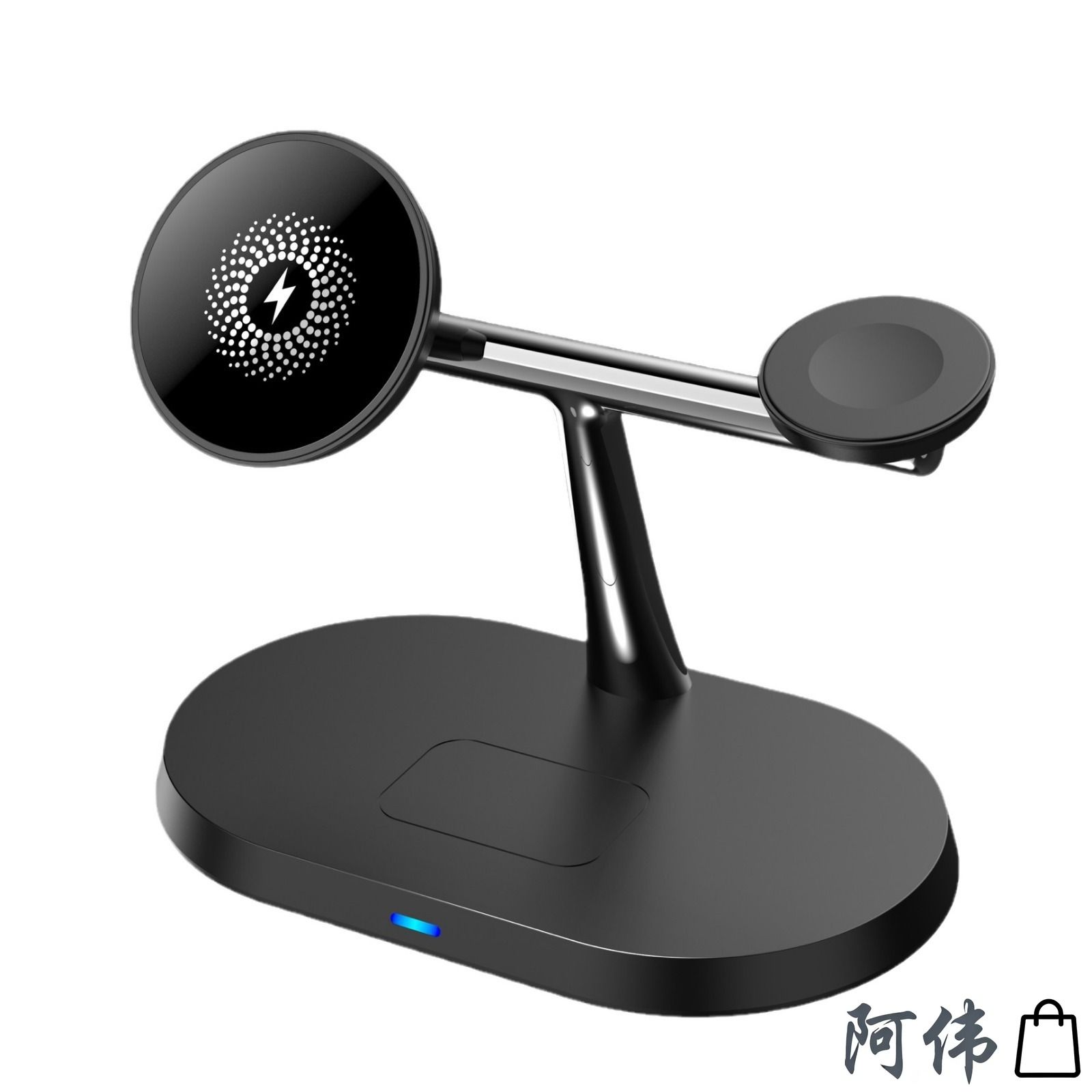 Беспроводная зарядная станция 3-в-1 с официальной поддержкой MagSafe 15W black