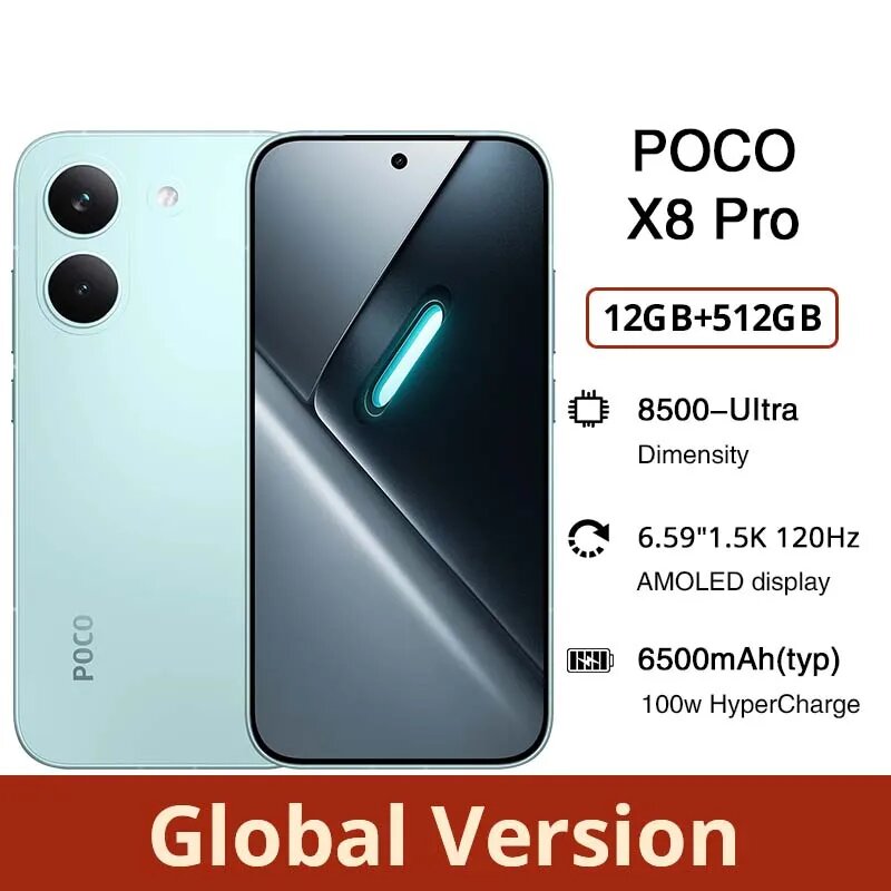 Смартфон Poco X8 Pro, 12/512ГБ, global