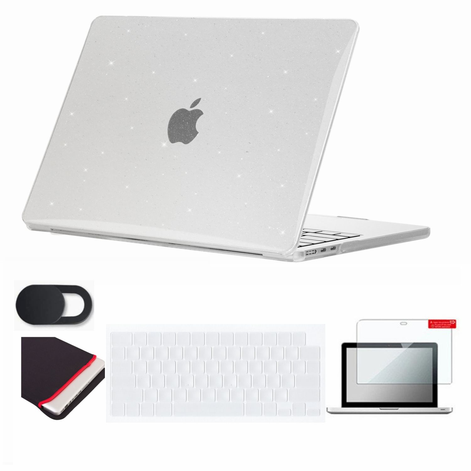Se7enline MacBook Pro 14-дюймовый корпус M5 M4 M3 M2 M1 2021 2022 2023 2024 2025 Жесткий чехол и клавиатура, чехол-накладка, Защитная пленка для экрана и крышка веб-камеры, Сумка для компьютера