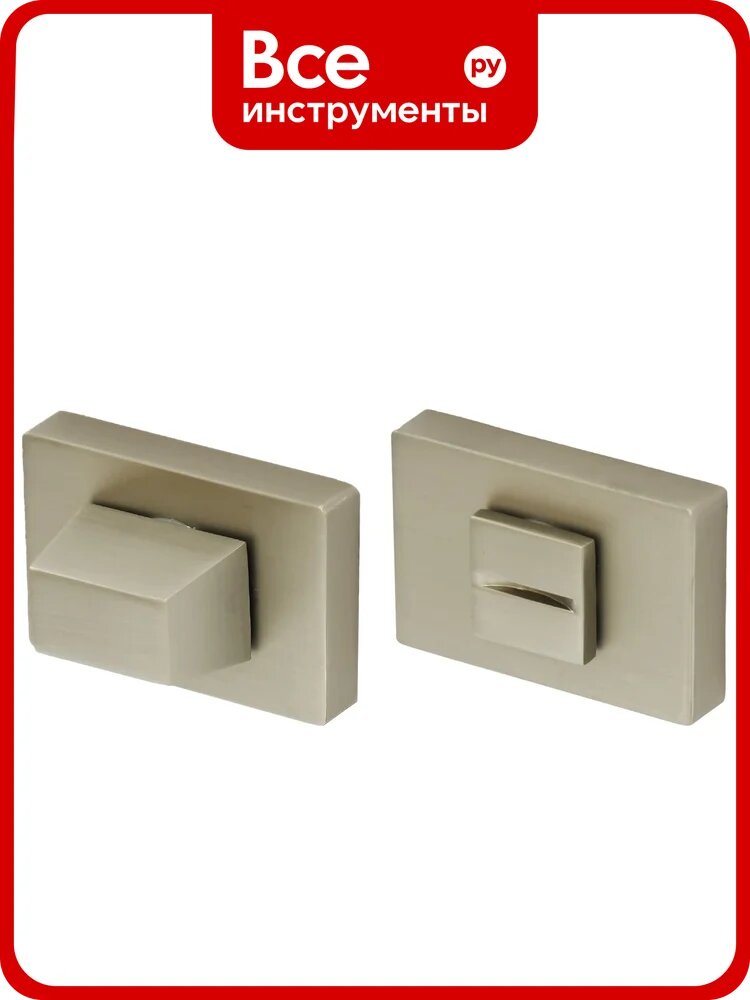 Поворотная кнопка Doorlock DL TK06/P/WC Phantom MBSN матовый никель, прямоугольная розетка, шток 6 мм 73288