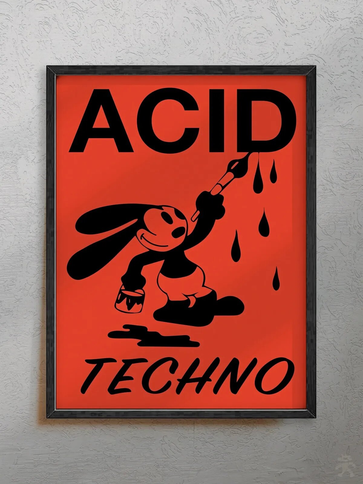 Интерьерный постер "Acid Techno" в стиле pinterest, формат 30x40 см
