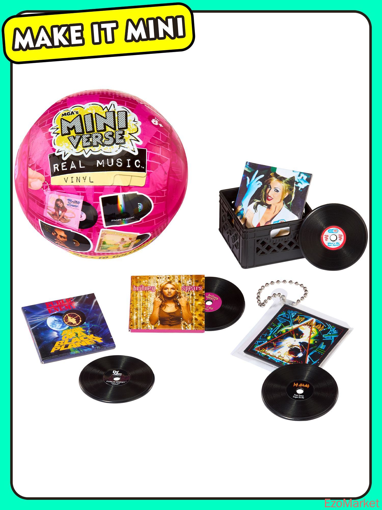 MINI VERSE Real Music Vinyls Мини-игрушки для самостоятельного изготовления