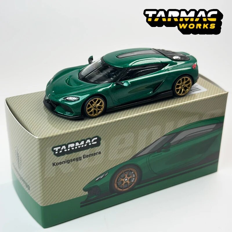 Модель автомобиля Tarmac Works 1:64 Koenigsegg Gemera Green