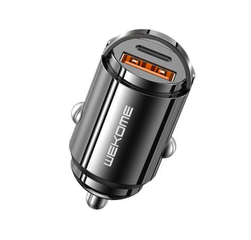 Автомобильное зарядное устройство WP-C38 Mini Car Charger 20W A+C with hook, для зарядки телефона в дороге, для поездок