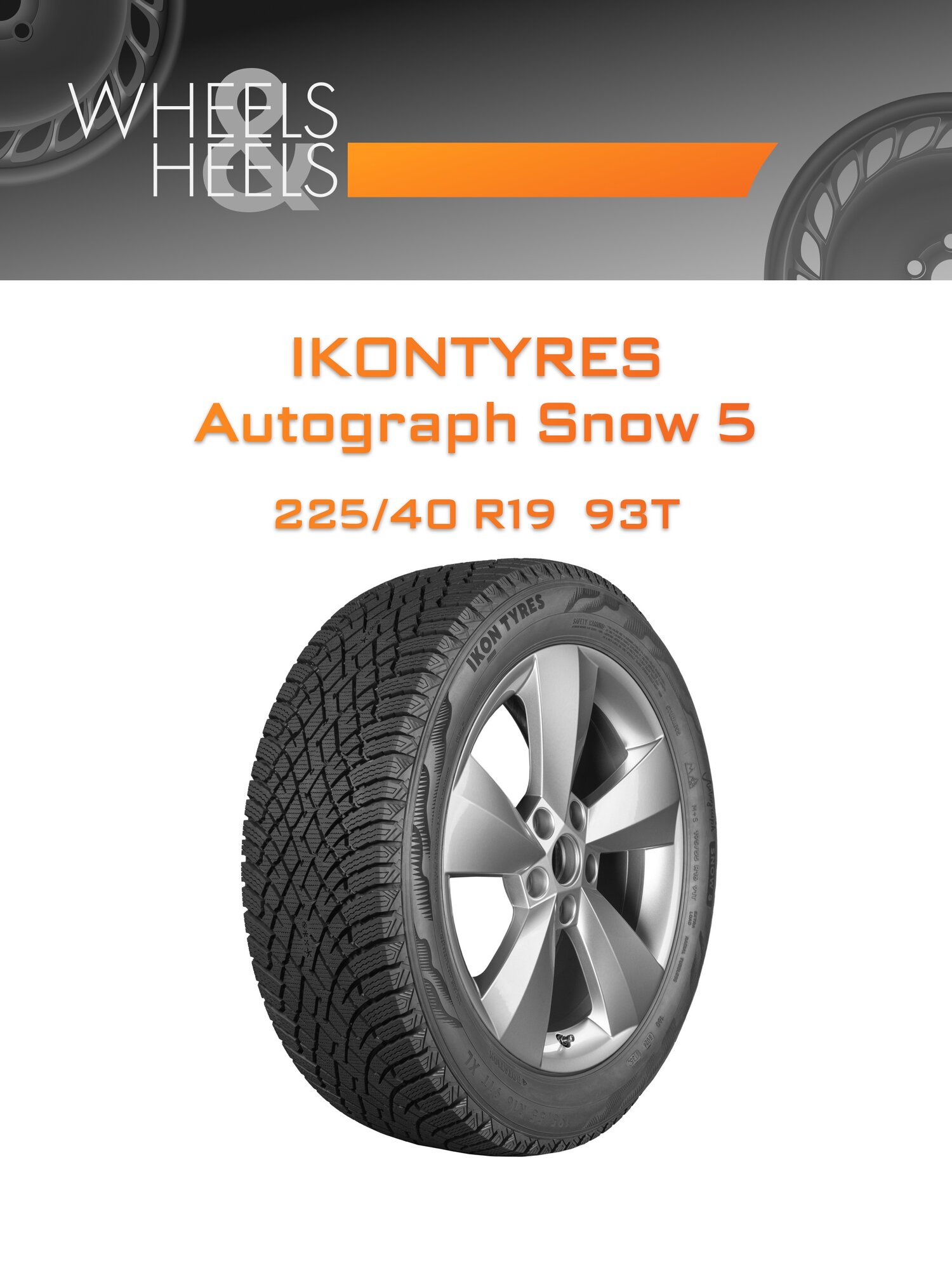Шина автомобильная IKONTyres Autograph Snow 5 225/40 R19 93T XL WINTER, зимняя, универсальная