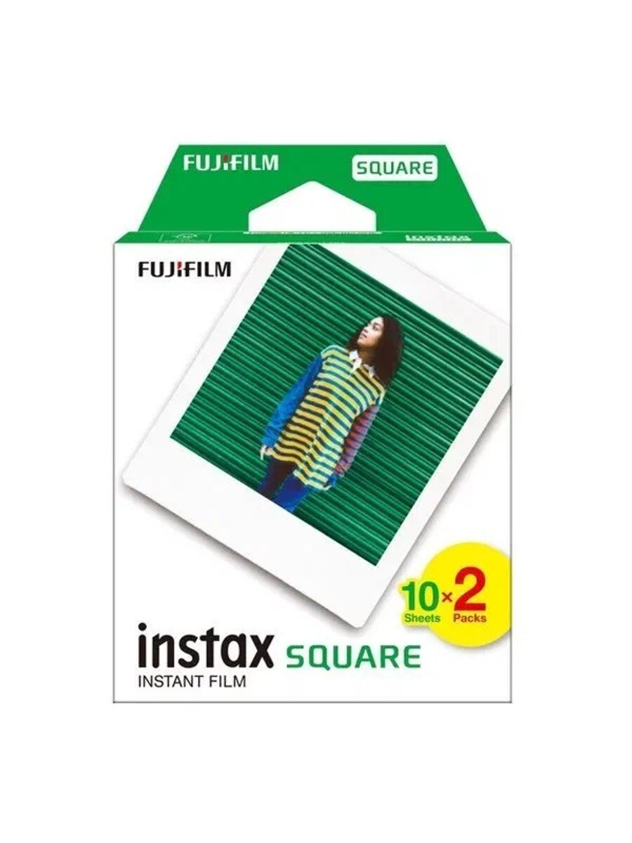 Fujifilm Instax Square Instant Film, 20 снимков, ISO 800, глянцевая фотобумага для камер Instax Square и принтеров