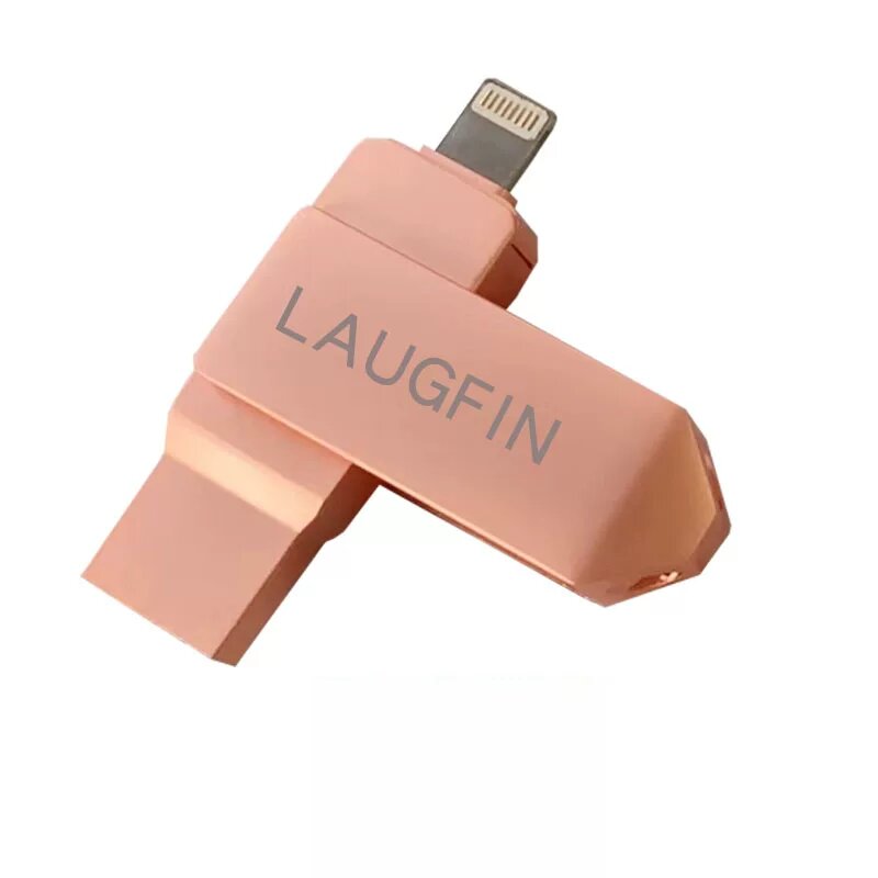 64GB розовое золото iPhone USB-флешка с двумя портами для iPhone 6-14, iPad, Android и ПК