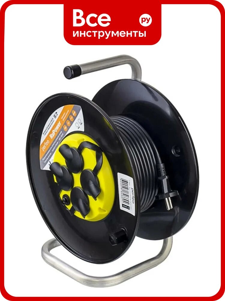 Удлинитель на катушке без заземления Perfeo "RU POWER" 20м, 30015477