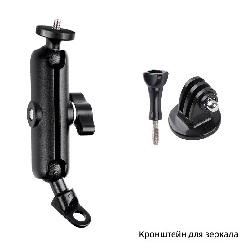 Металлический держатель камеры на руль для мотоцикла и велосипеда, зеркальный кронштейн для экшн-камер и смартфонов