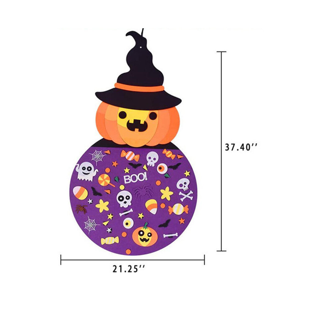 Набор Из 1 Штуки Украшение Из Фетра В Formе Тыквы Для Halloween 90x50 Cm