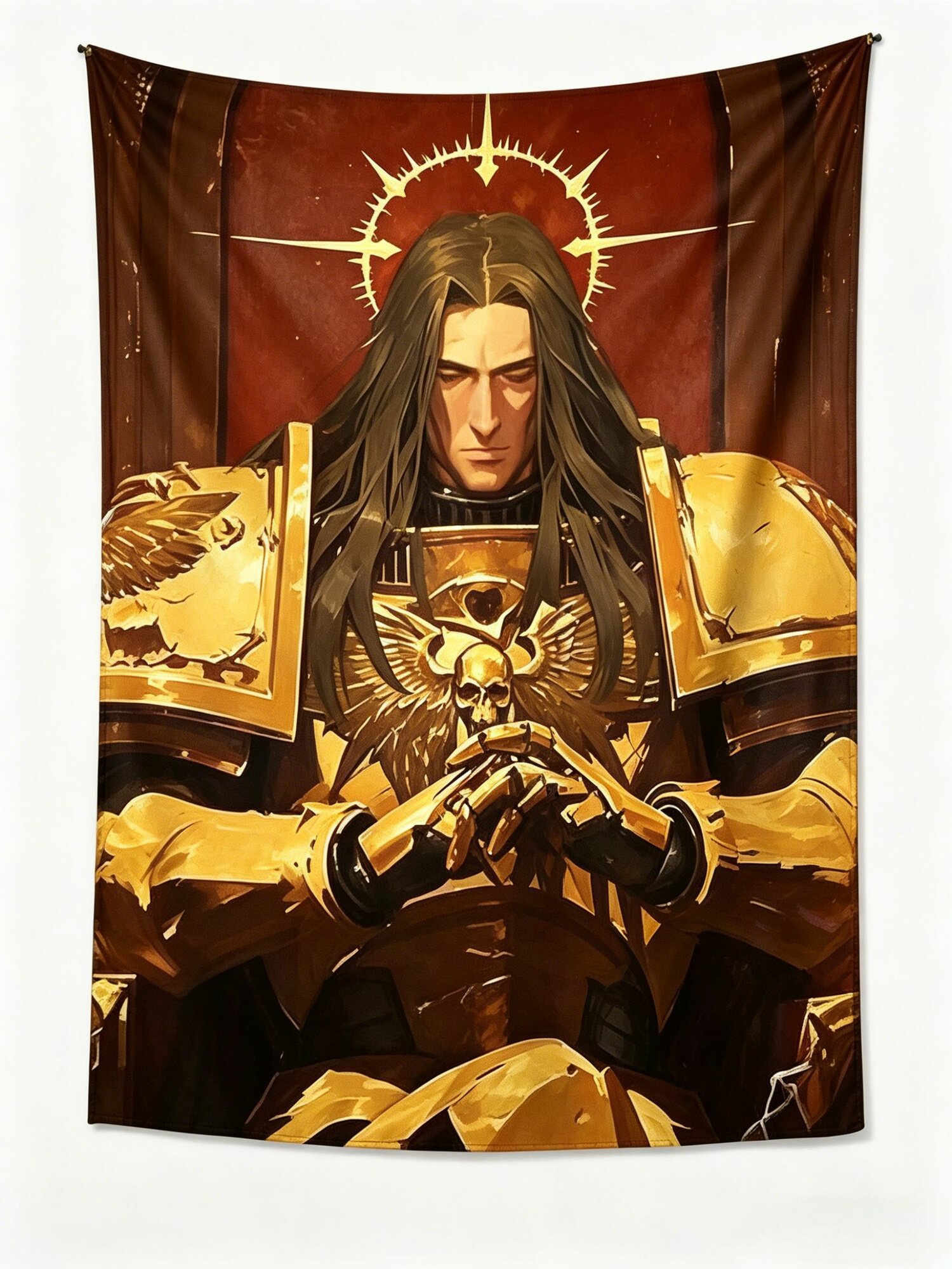 Обои с Императором Человечества Warhammer 40K: 150x100 см, с набором для установки
