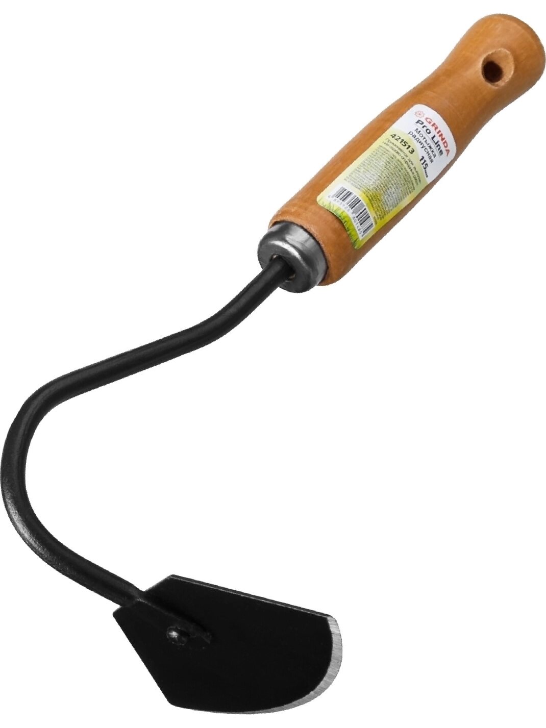 Радиусная мотыжка GRINDA ProLine 65х115х275 мм, деревянная ручка