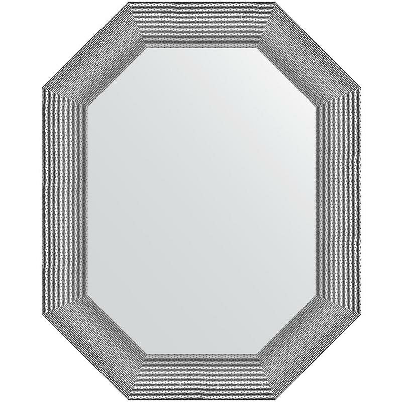 Зеркало Evoform Polygon 76х61 BY 7290 в багетной раме - Серебряная кольчуга 88 мм