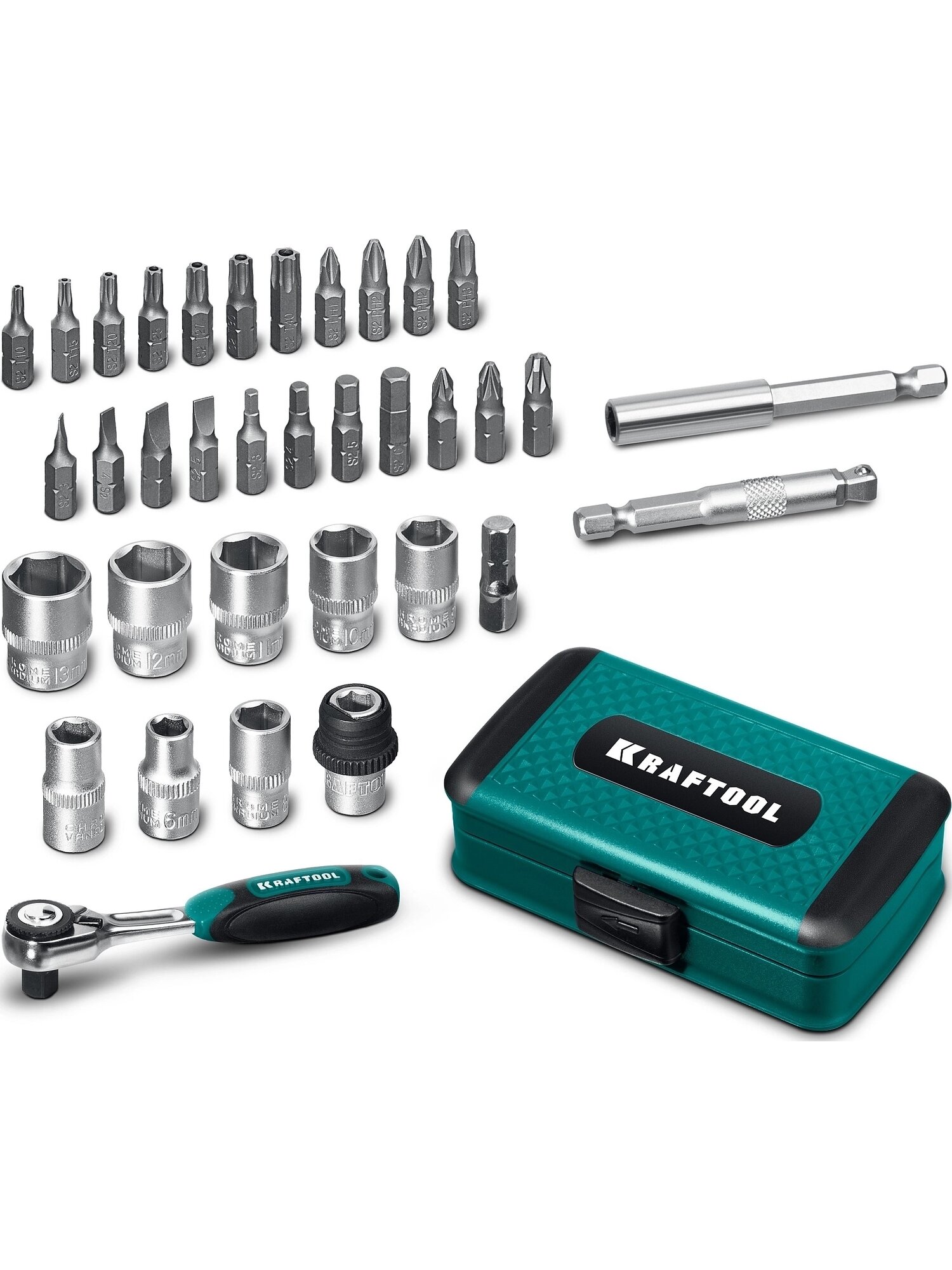 Универсальный набор инструмента 1/4″ 35 предм. KRAFTOOL X-Drive 35