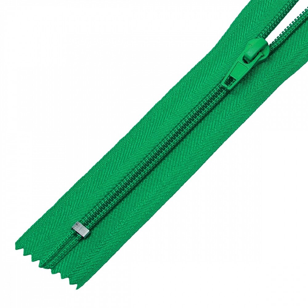 Молния MaxZipper пластиковая, Спираль, №5-N, 18 см, неразъемная, цвет F258, зеленый, 100 шт (F. ПЛ5N.18.258)