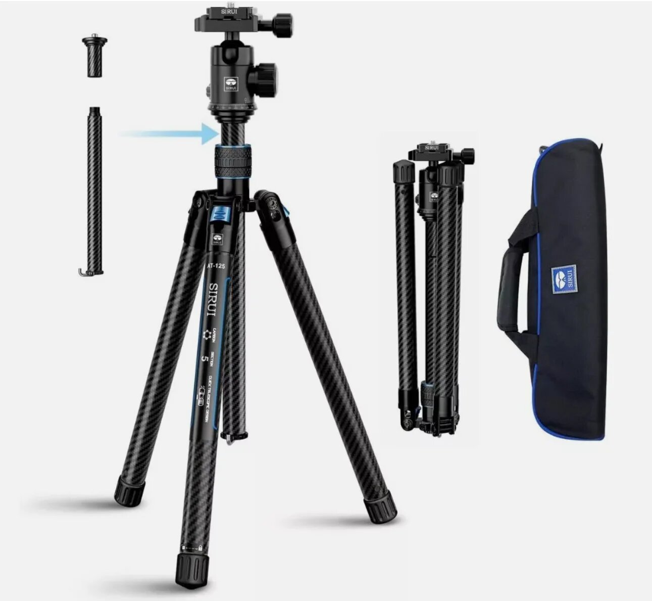 Sirui Traveler XII Компактный легкий и портативный дорожный штатив для камеры