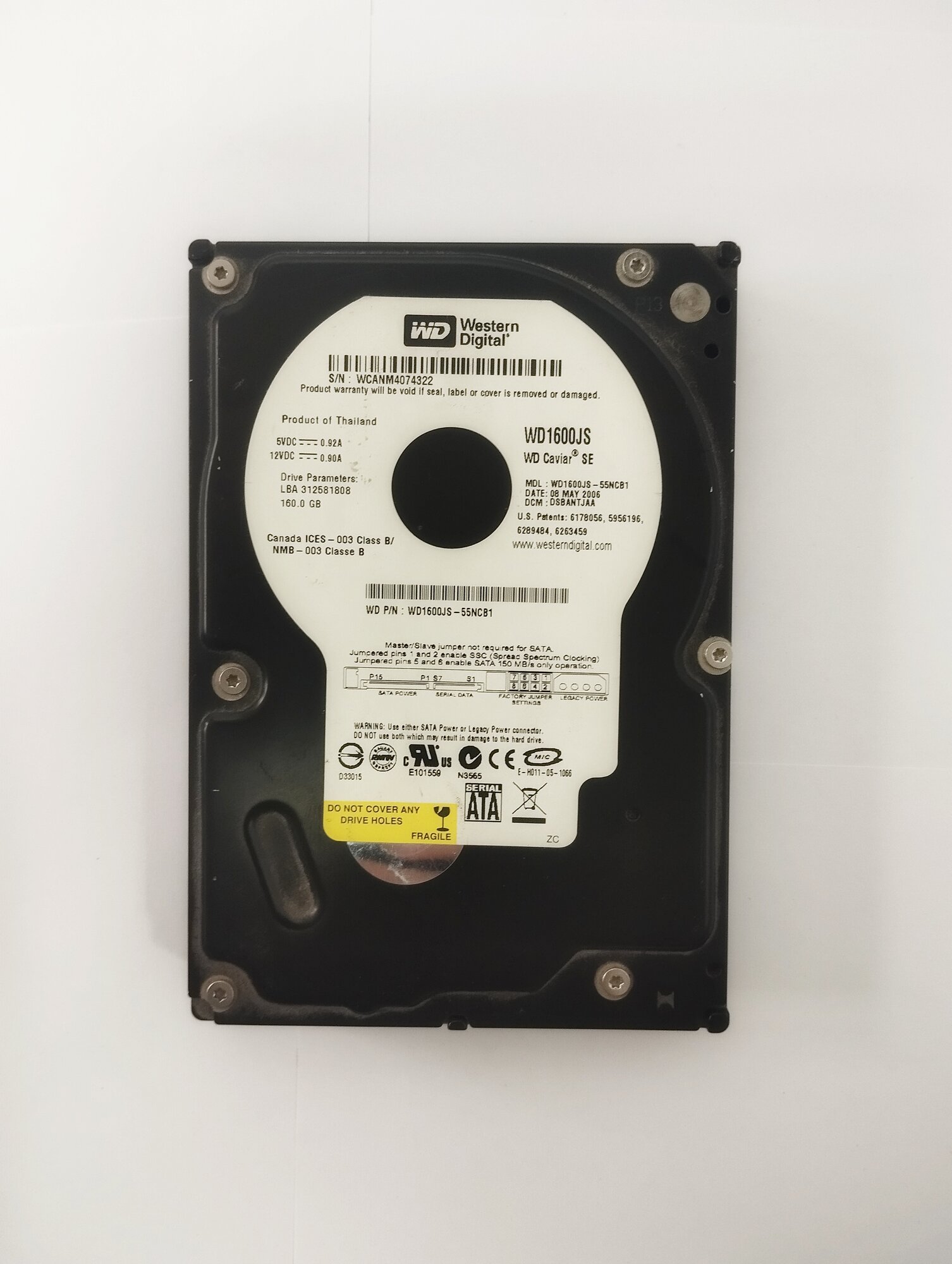 Жесткий диск Western Digital 160Gb 3.5" SATA