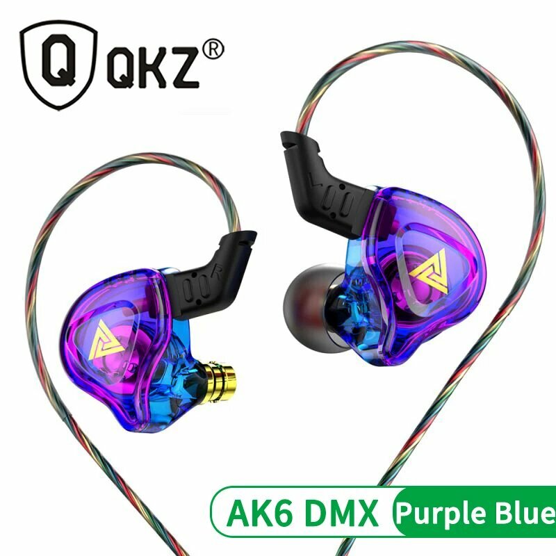 Наушники QKZ AK6 ARES/DMX/AKX HIFI Проводные Внутриканальные С Усиленными Басами