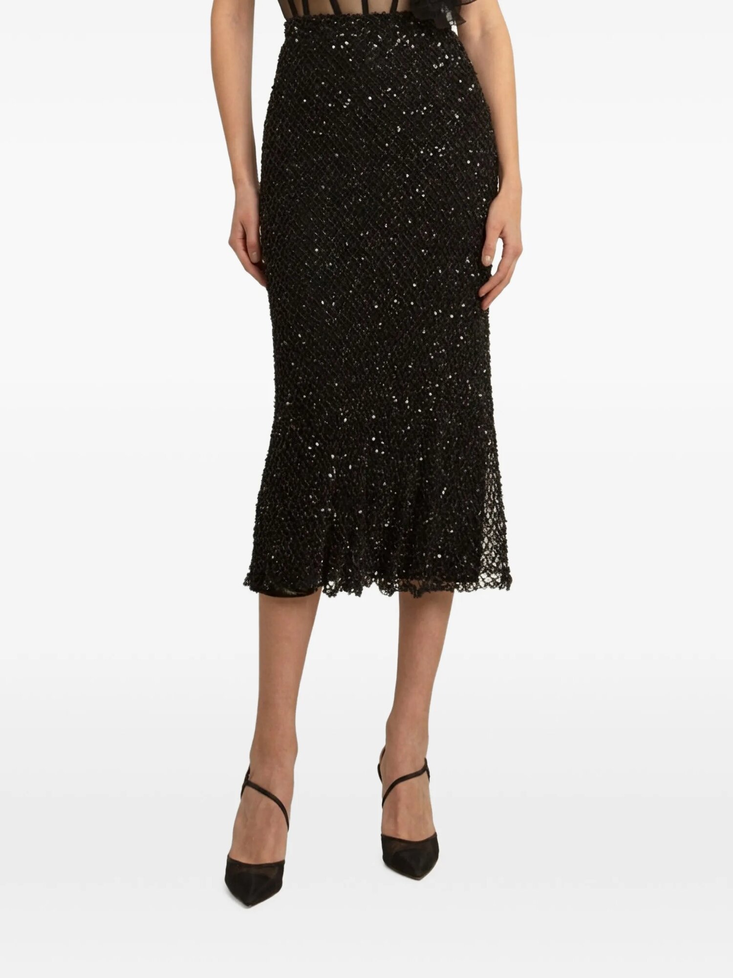 Юбка Gemy Maalouf Beaded midi skirt, размер 6 — фото 1