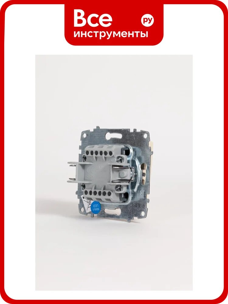 Выключатель двухклавишный Elbi Zena Vega Kремовый с подсветкой M+K 609-010300-203