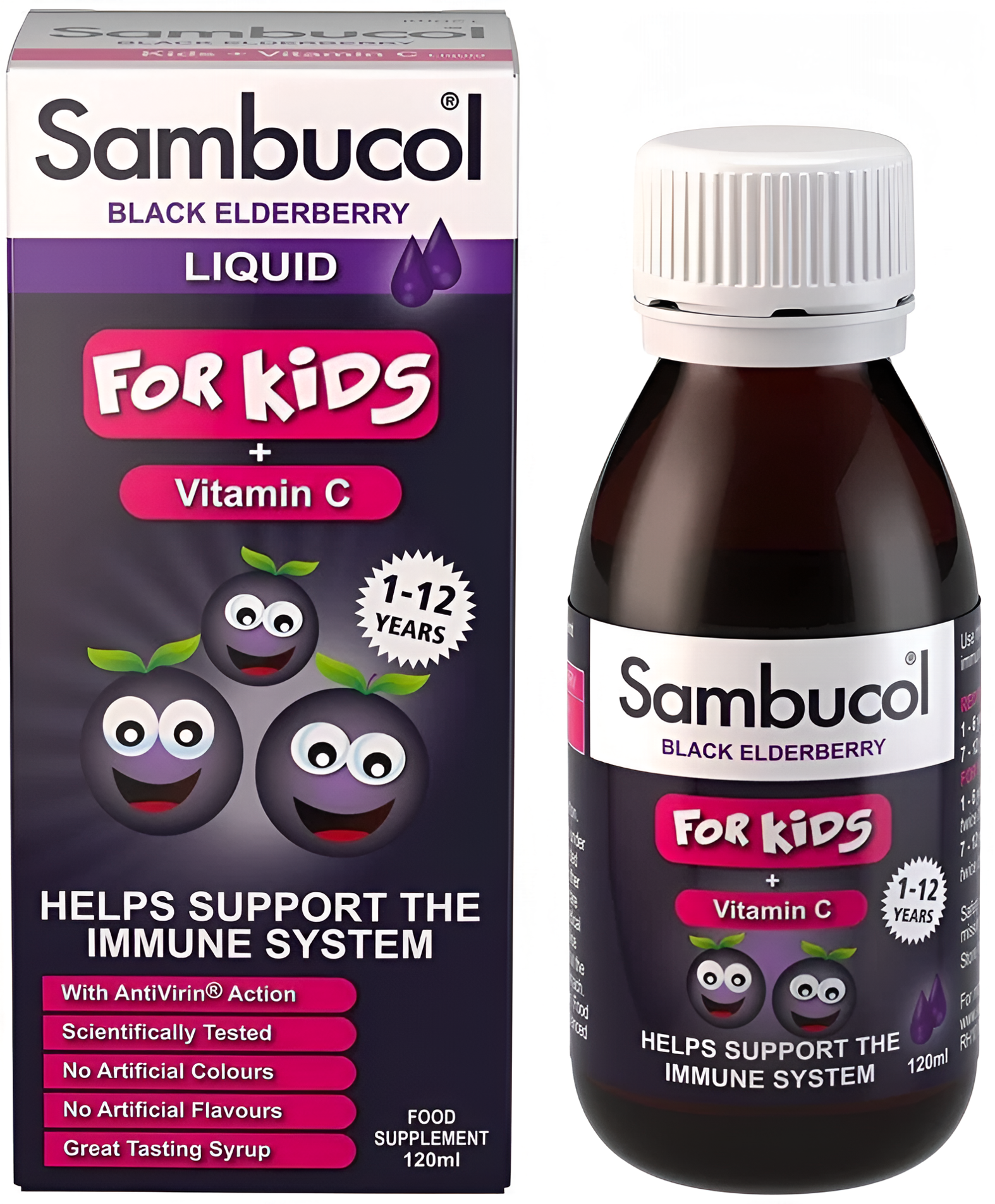 Сироп Sambucol "Kids Liquid", для укрепления иммунитета, 120 мл
