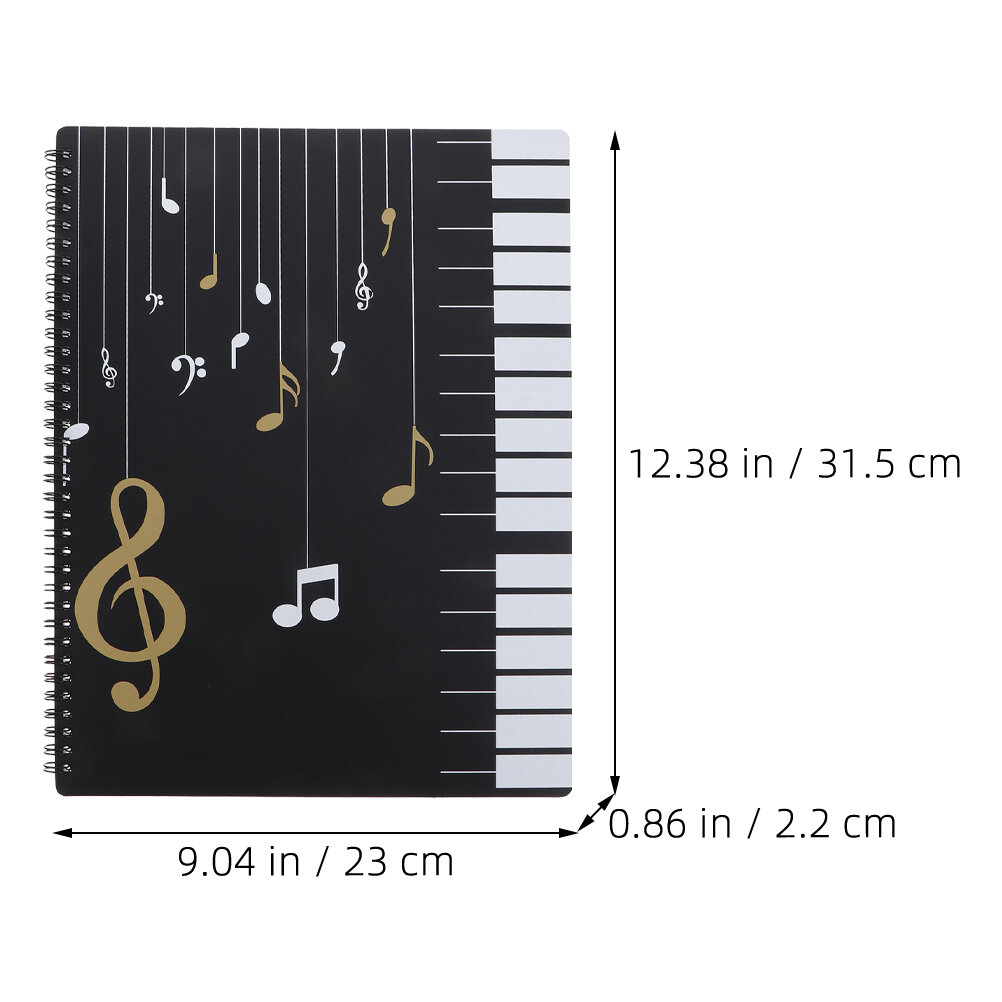 Папка Для Нот A4 Чёрного Цвета Размером 31.50X23.00X2.20Cm Из Термостойкого Материала ПП