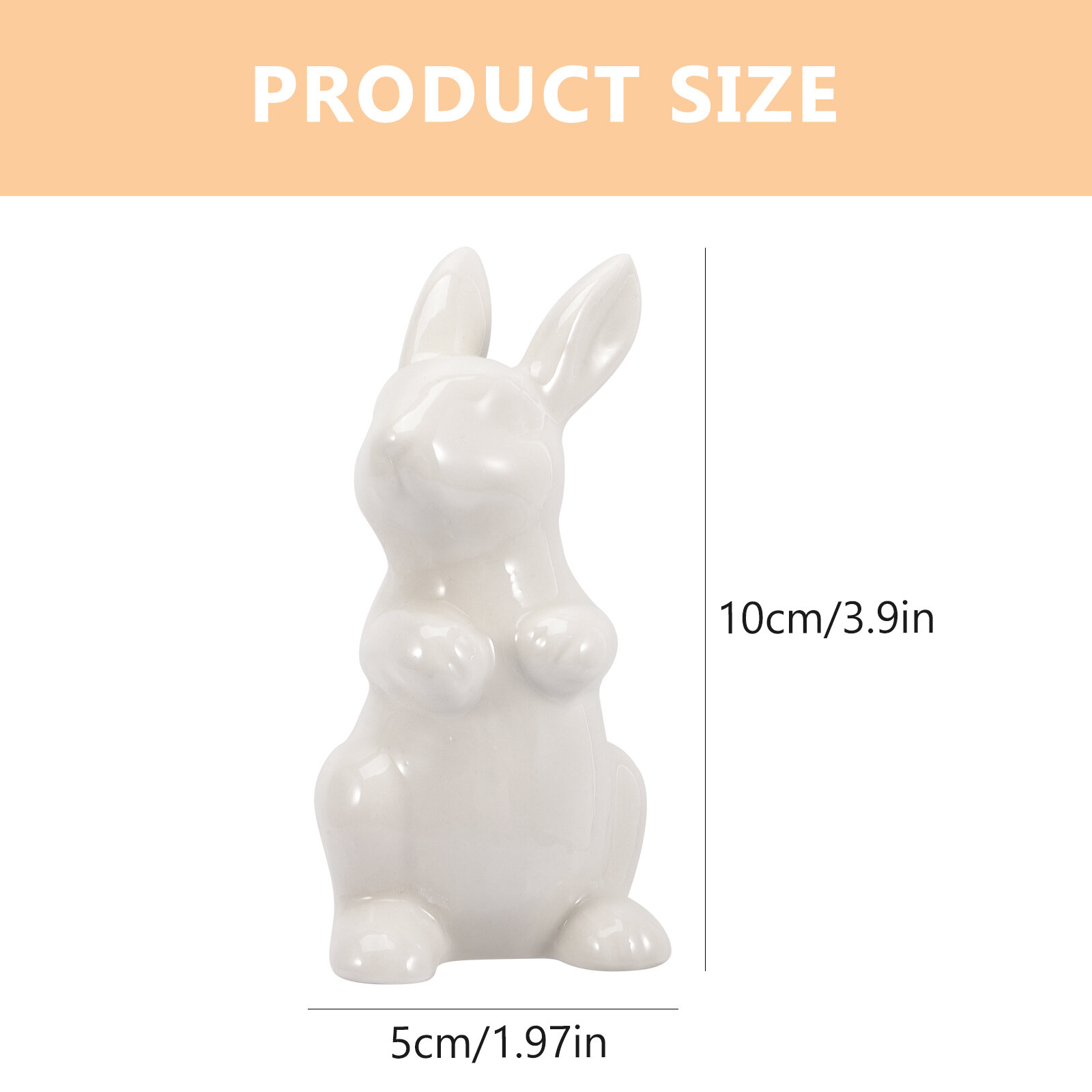 2 Статуэтки Кролика Из Керамики Для Декора Дома Размер 10x7 Cm