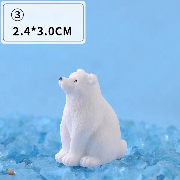 Миниатюрка белого медведя, Polar Bear No.3, 2.4*3.0см