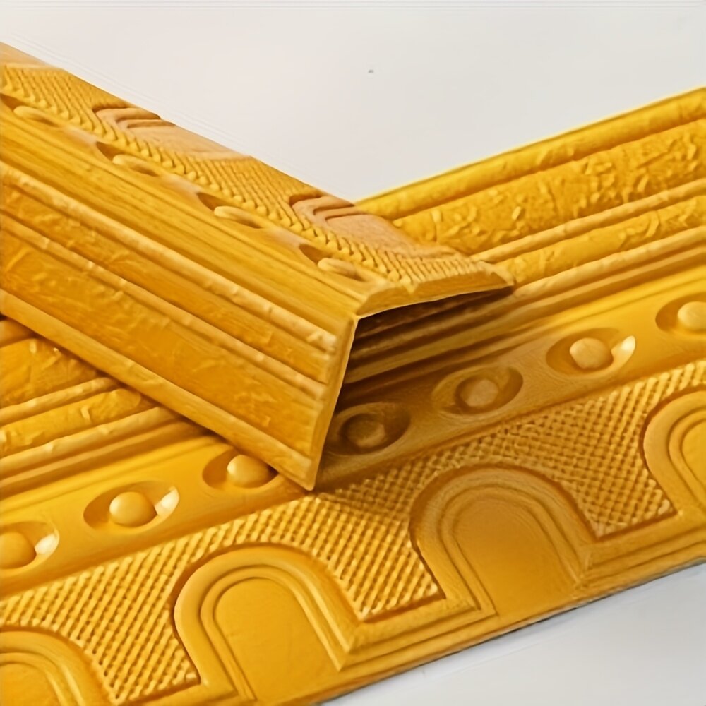 Самоклеящаяся декоративная лента 3D для стен и потолка, гибкая, съемная, 1 рулон, ширина 5.51 дюйма, золотой цвет