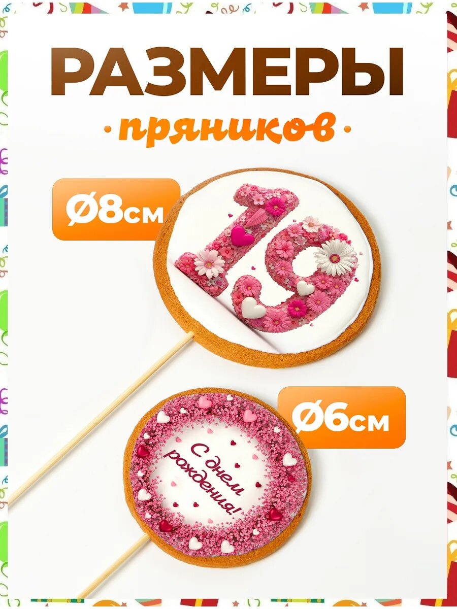 Топпер на торт 19 лет — фото 1