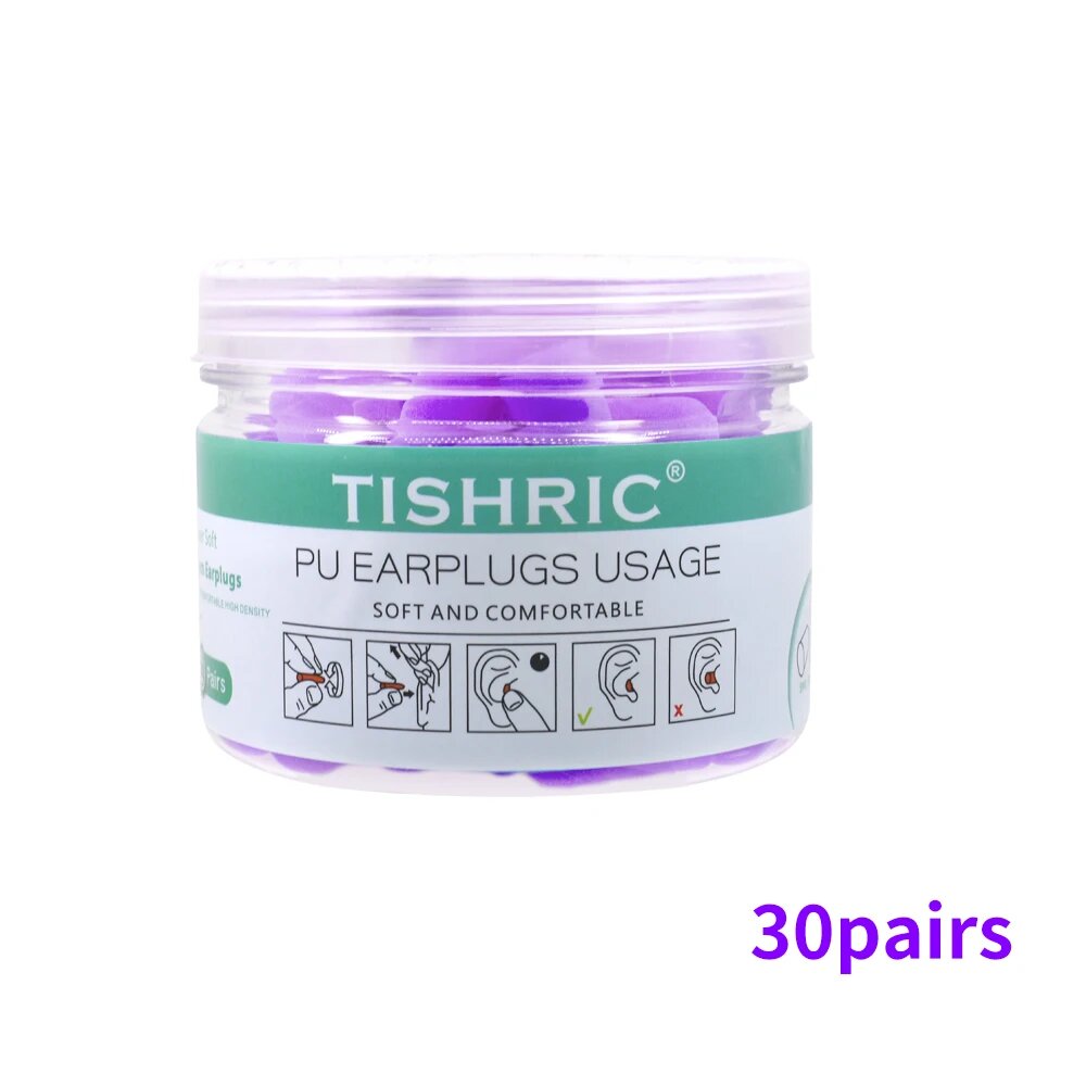 TOPQUIET TSR837 Шумоподавляющие беруши Фиолетовый, 60Pcs2