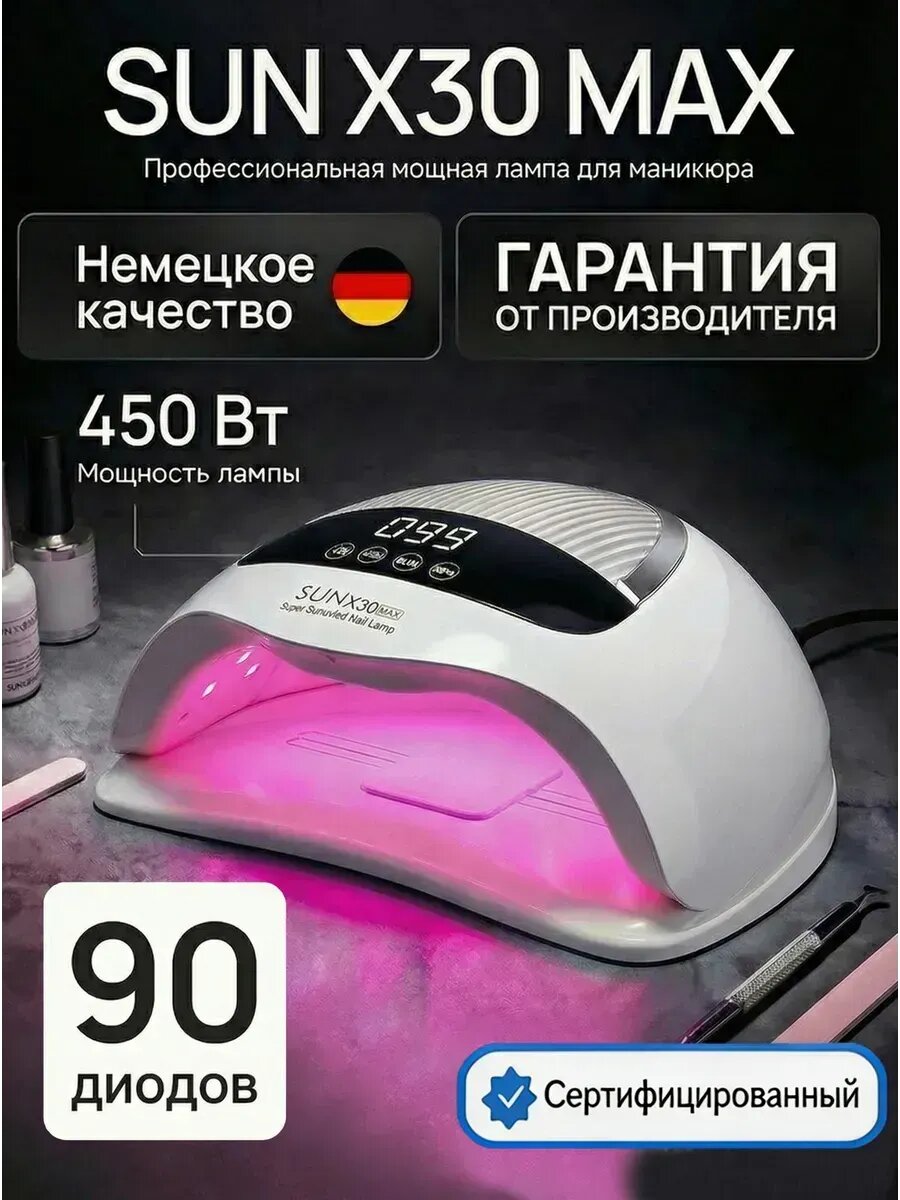 Лампа для маникюра профессиональная SUN X30 MAX