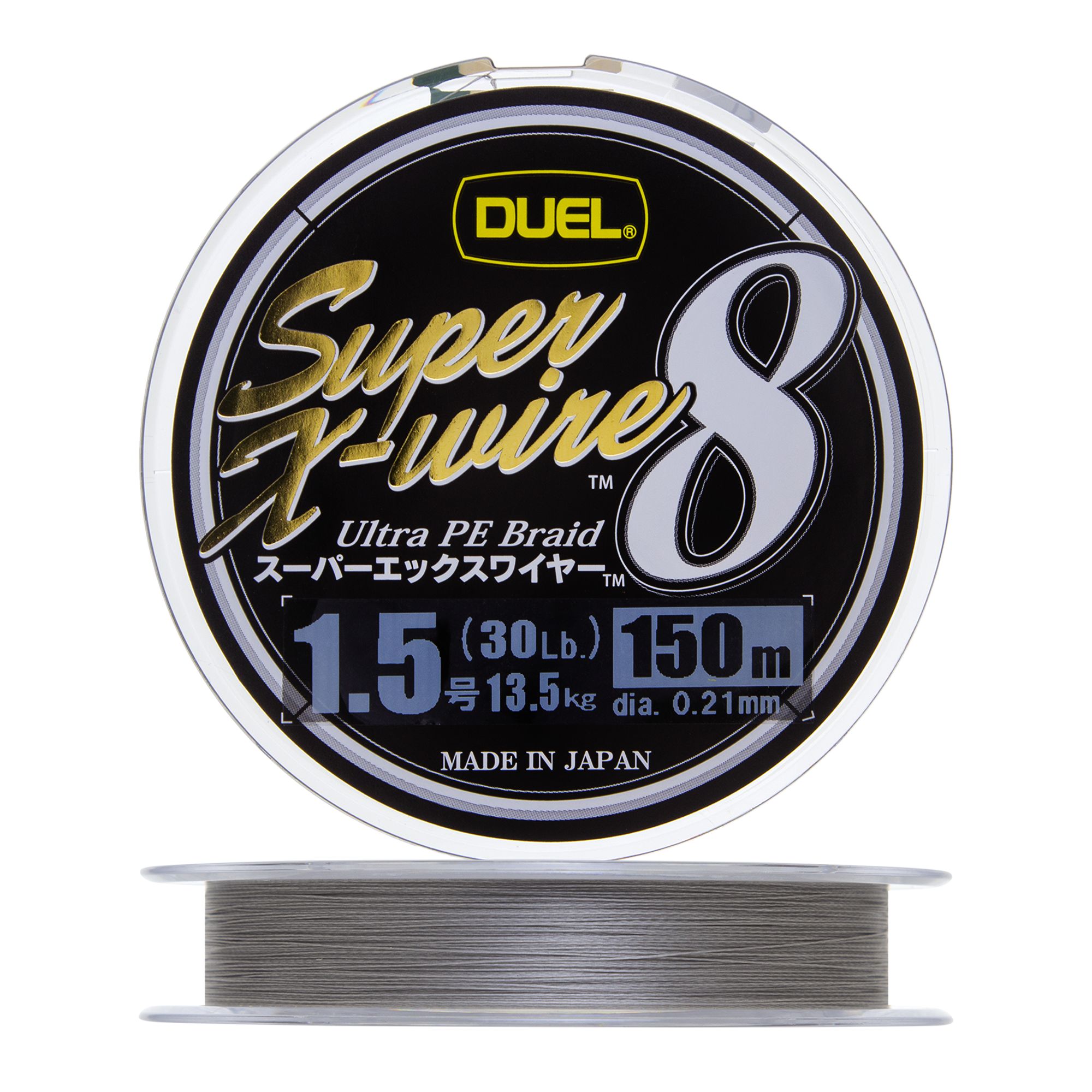 Шнур плетеный Duel PE Super X-Wire 8 #1,5 0,21мм, серебристый