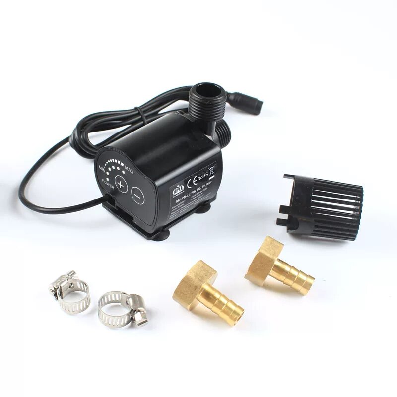 12V15W Аквариумный водяной насос USB тихий DC без щеток регулируемый для аквариума