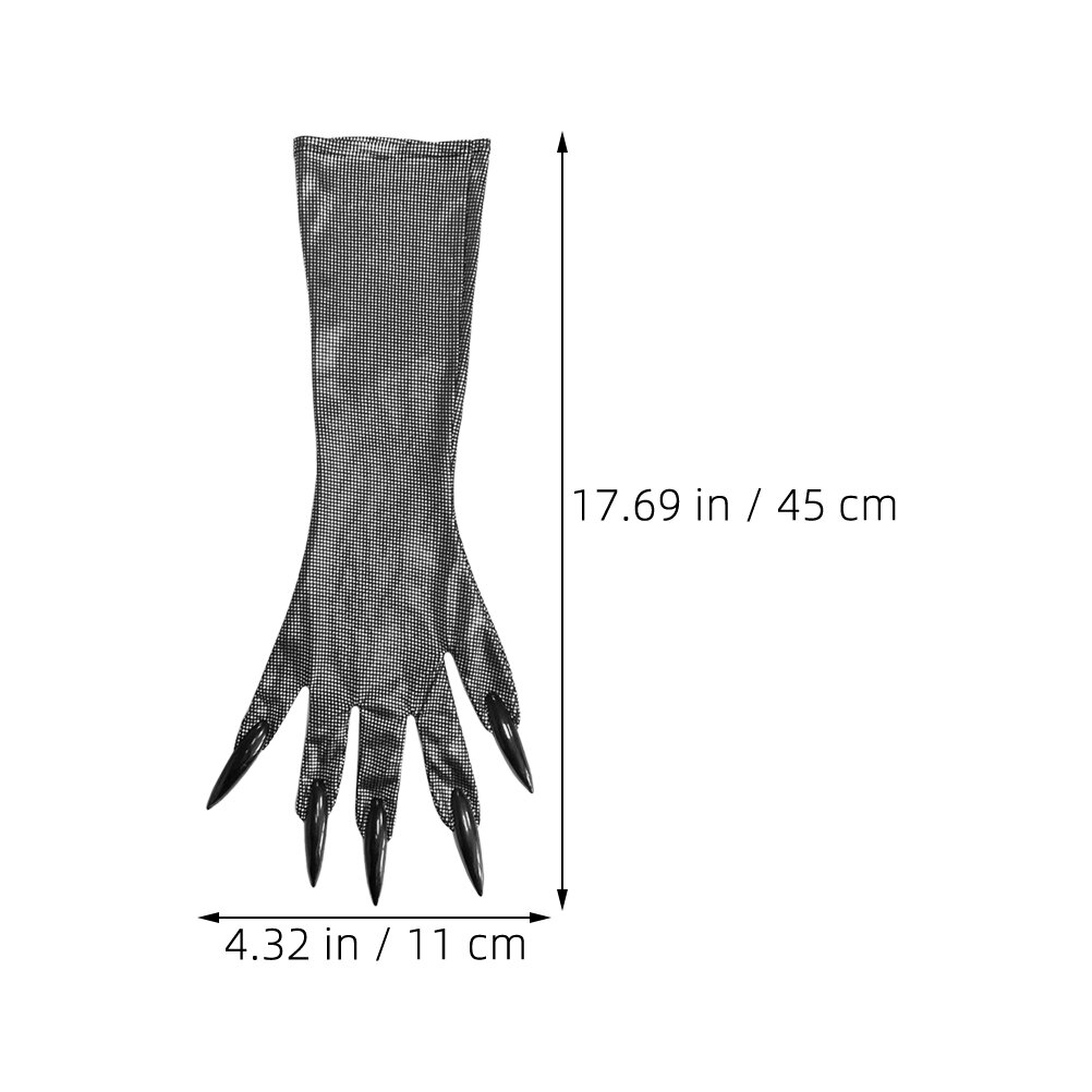 Перчатки С Halloween Когтями Кошки Длинные Ногти Аксессуар Для Костюма 45.00X11.00X0.50Cm
