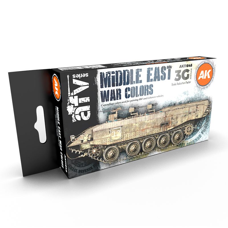 Набор акриловых красок AK Interactive - Middle East War Colors Set 3G, 6 красок