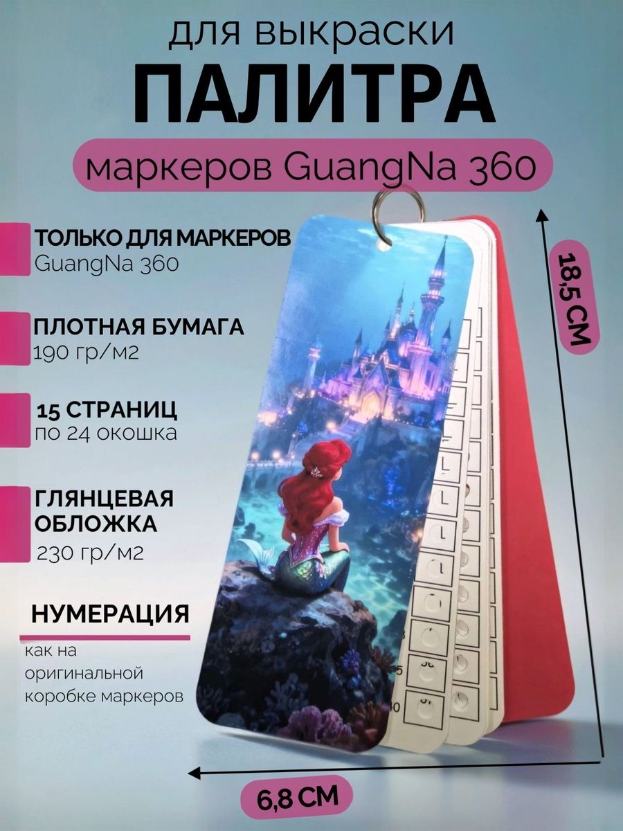 Палитра для выкраски набора маркеров GuangNa 360